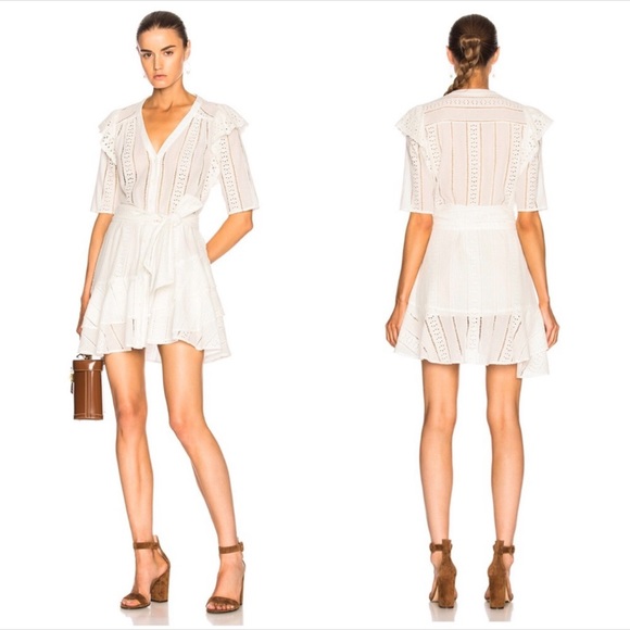 Veronica Beard | Dresses | Veronica Beard Sima Eyelet Ruffle Dress Sz ...